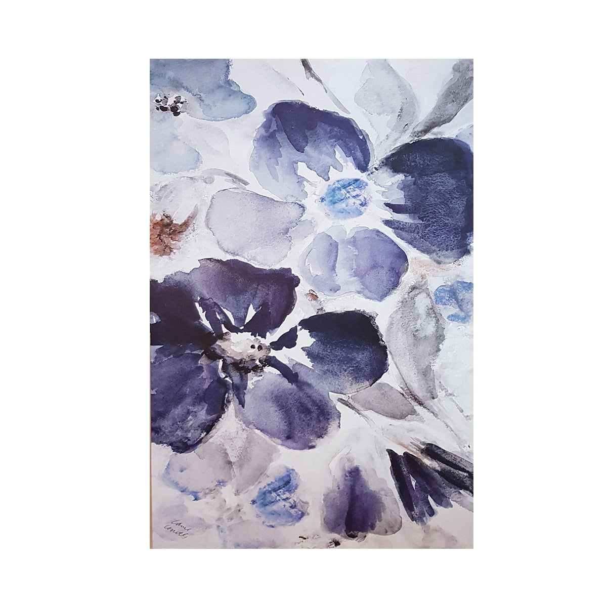 Big Blue Flowers – Canvas | Get ReFurnished